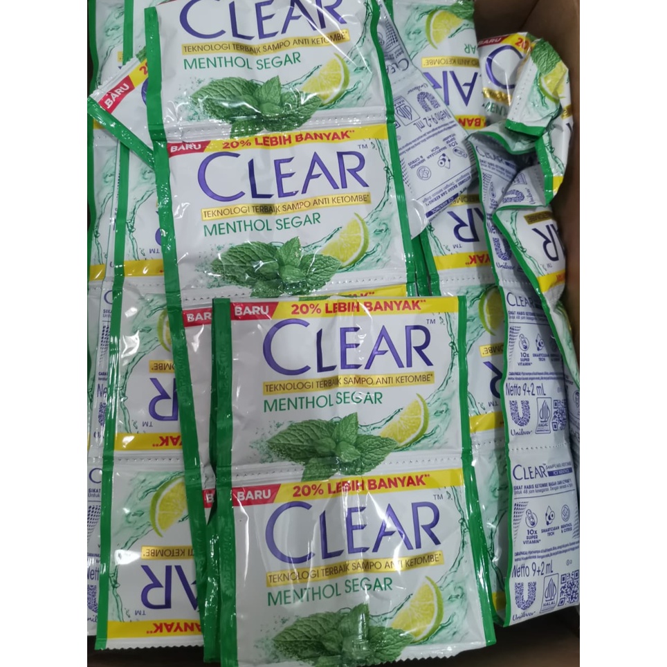Jual CLEAR SHAMPOO ANTI KETOMBE KEMASAN RENTENG SACHET (ISI 12 PCS ...