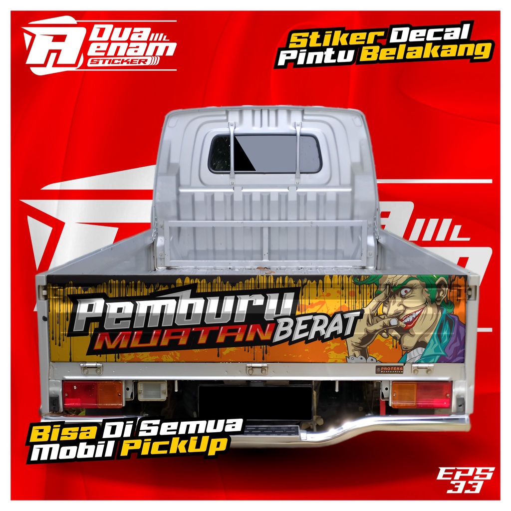 Jual Stiker Decal Pintu Bak Belakang Pick Up Bisa Request Custom.L300 ...