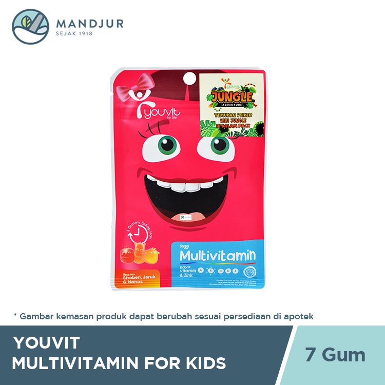 Jual Youvit Multivitamin For Kids Sachet - Multivitamin Gummy Anak Rasa Mix Buah | Shopee Indonesia
