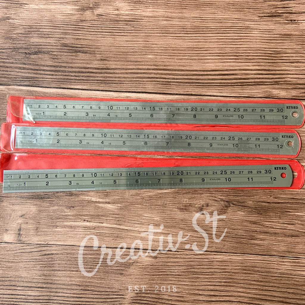 Jual Penggaris Besi Tebal 30 cm Kenko | Shopee Indonesia