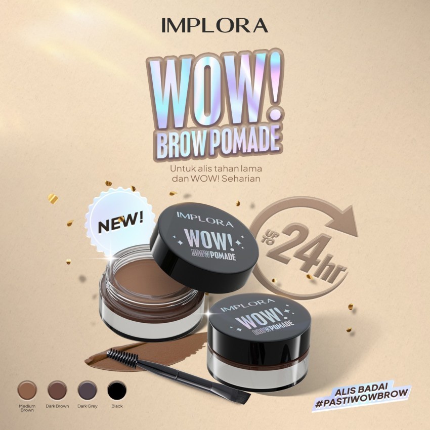 Jual NEW !!!! Implora Wow Brow Pomade with Spoolie | Shopee Indonesia