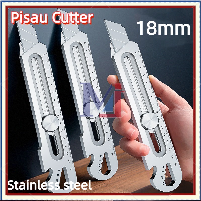 Jual 【COD】18mm Cutter Pisau Pemotong Kertas/Multifungsi Cutter Pisau/Cutter Besi Stainless 10pc ...
