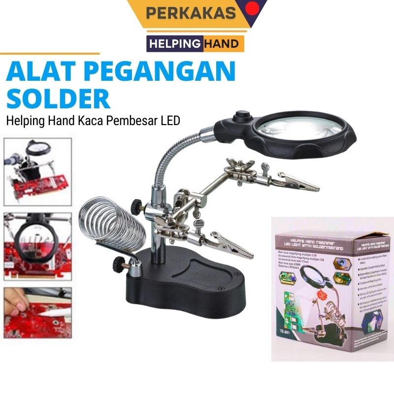 Jual Alat Penjepit PCB Lampu LED dengan Stand Kaca Pembesar | Shopee ...