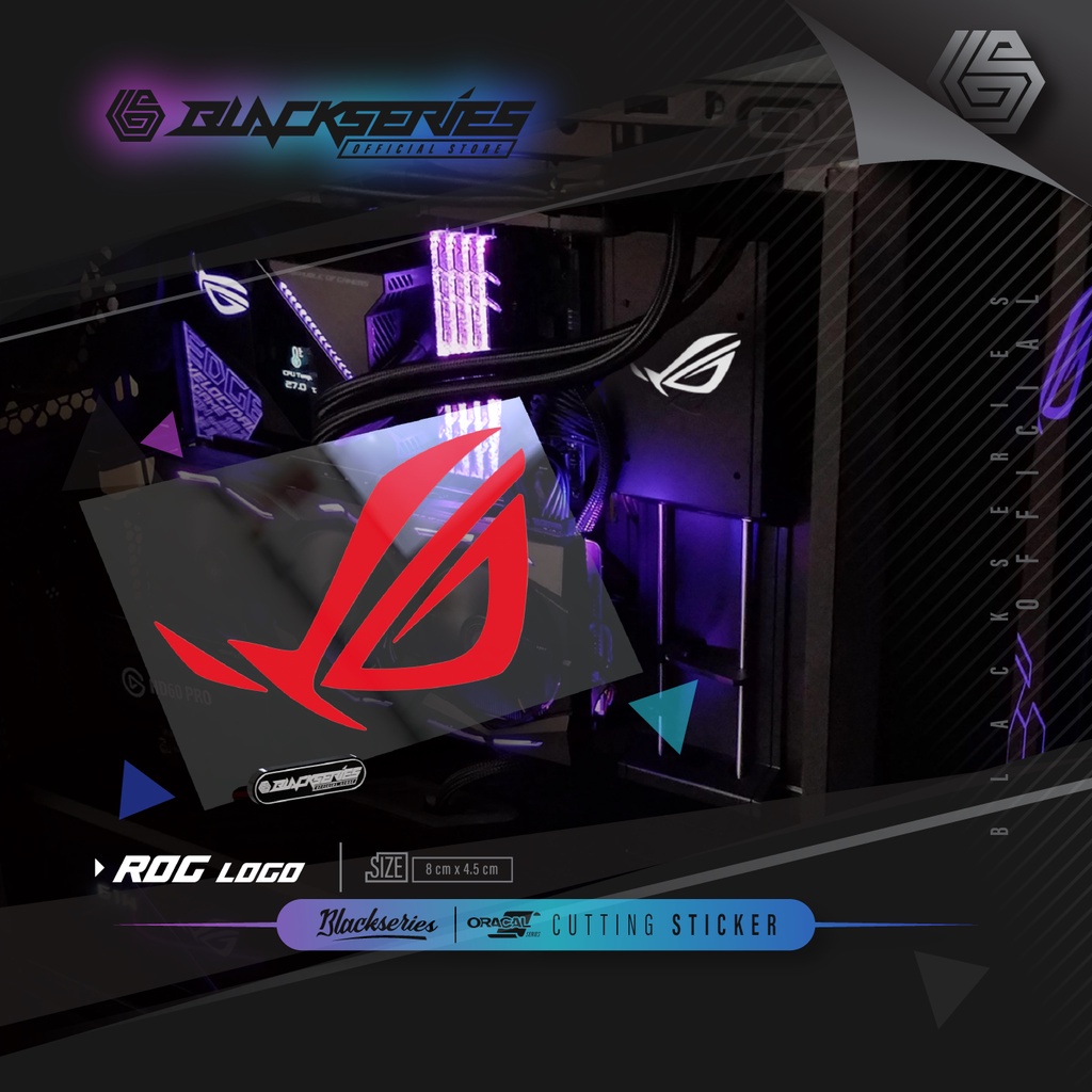 Jual Cutting Sticker ROG | Stiker ROG | Rog | PC Sticker | Shopee Indonesia