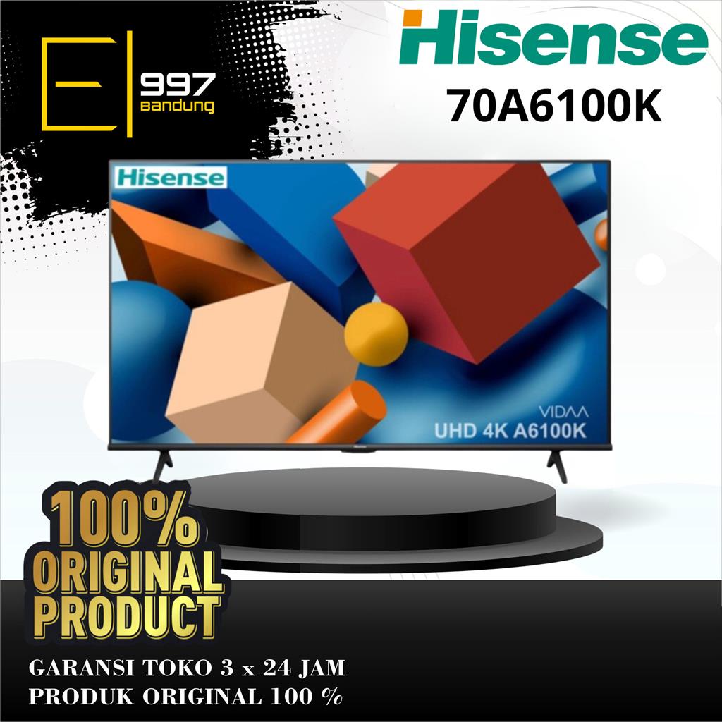 Jual HISENSE LED TV 70A6100K , Smart TV 70 Inch 4K UHD Vidaa OS ...