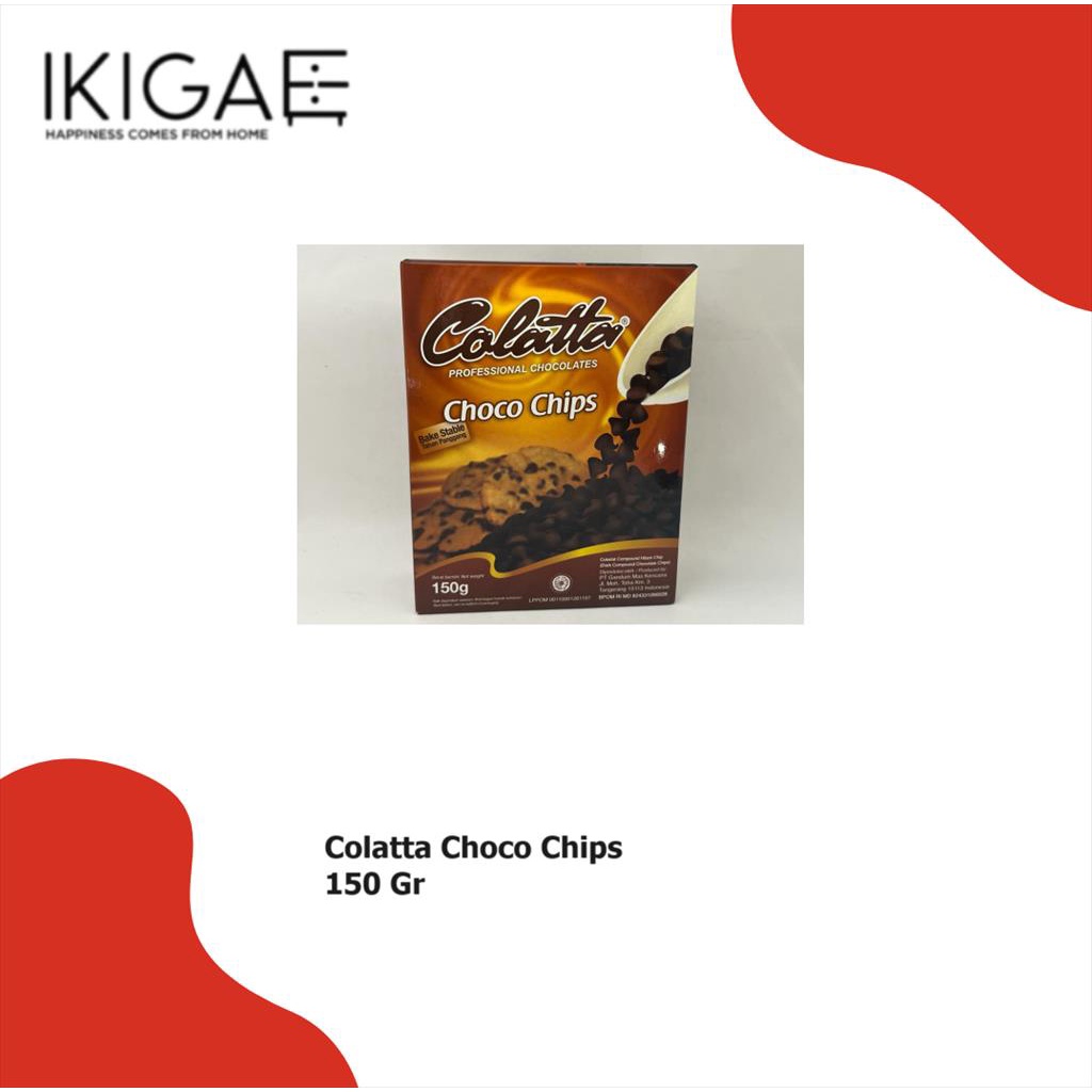 Jual COLATTA CHOCO CHIPS / DARK COMPOUND CHOCOLATE CHIPS 150 GR ...