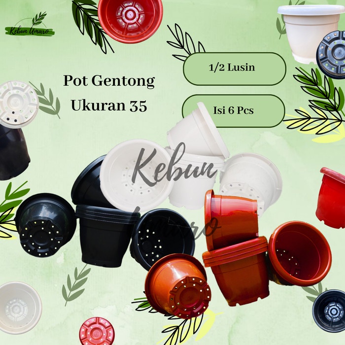 Jual GROSIR 1/2 Lusin Pot Gentong Ukuran 35 / Pot Besar / Pot Jumbo ...