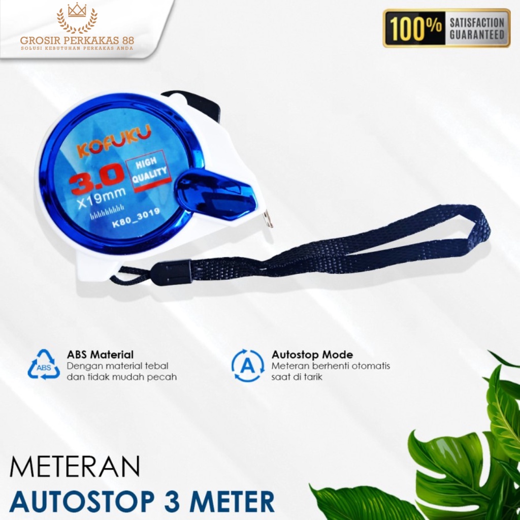 Jual Meteran Autostop Abs Tebal 3 5 Meter Paling Bagus | Shopee Indonesia