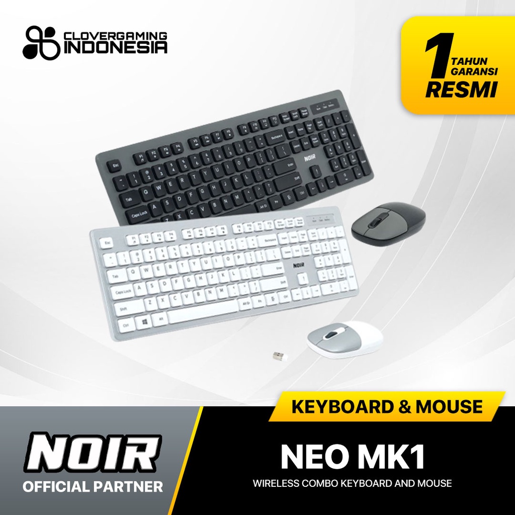 Jual Noir Neo MK1 MK-1 Wireless Mouse Keyboard Combo Bundle | Shopee ...