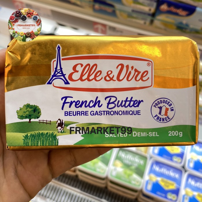 Jual Elle&Vire French Butter Salted Demi-Sel France / Butter Salted ...