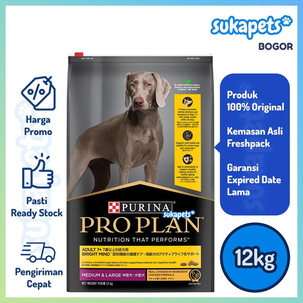 Jual Pro Plan Dog Adult 7+ Medium & Large Bright Mind Chicken Senior ...