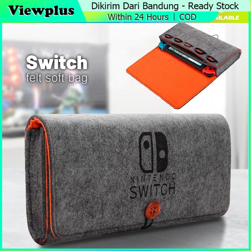 Jual Pouch Handbag Nintendo Switch Lite Soft Felt Storage Nintendo ...