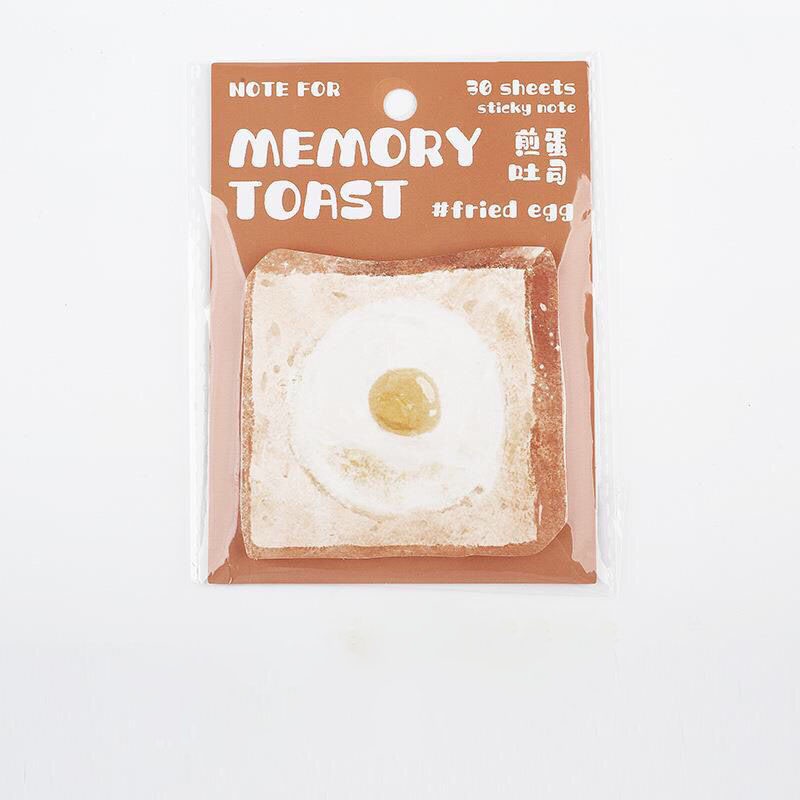 Jual [MILOLI] 30Lembar MEMORY TOAST Lucu Sticky Notes Memo Note Paper ...