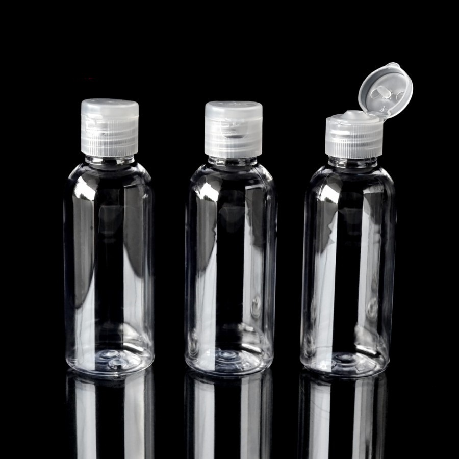 Jual A197-Botol fliptop 50ml botol buka tutup transparan bening praktis ...