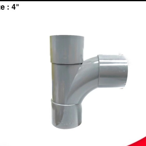 Jual Large radius tee 4 inch AW Rucika Tee Y 90 derajat 4" inch Tee yee Ty | Shopee Indonesia