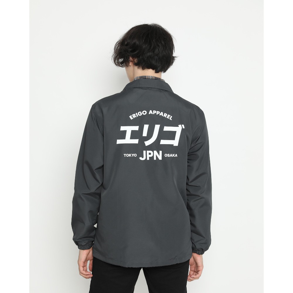Jual Erigo Coach Jacket Fujinkai Dark Grey Unisex | Shopee Indonesia