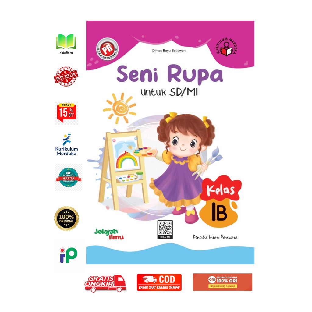 Jual BUKU PR/LKS SENI RUPA SD KELAS 1 SEMESTER 2 KURIKULUM MERDEKA TERBARU INTAN PARIWARA ...