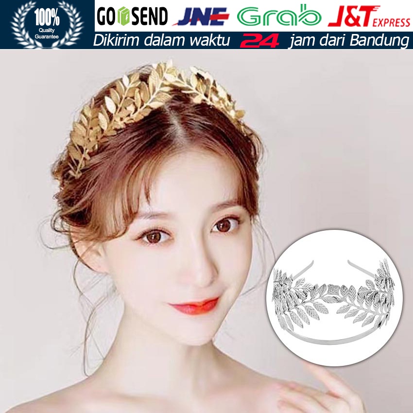 Jual Bando Daun Bahan Metal Warna Emas Hias Untuk Wanita / Mahkota ...