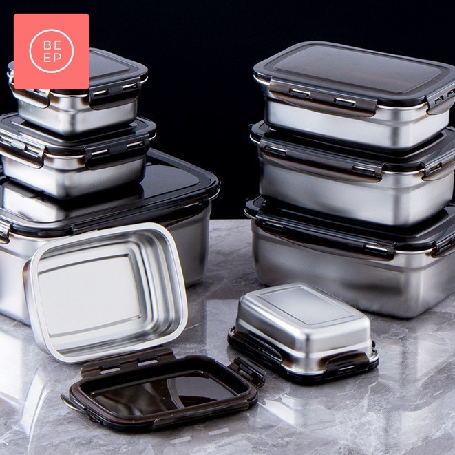 Jual Kotak tupperware stainless foodgrade makanan penutup klip kedap ...