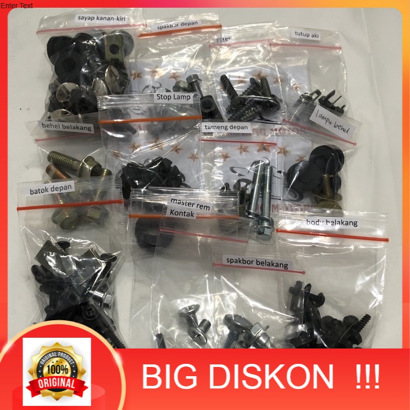 Jual AFL Full Set Baut Full Body Motor Honda Supra X 125 SupraX125 ...