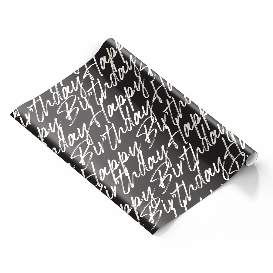 Jual Kertas Kado Premium Happy Birthday Hitam Putih | Shopee Indonesia