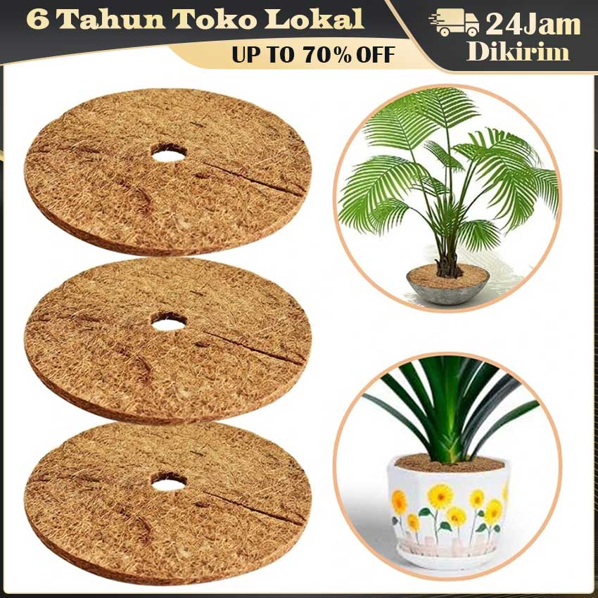 Jual Coco Sheet Bulat Cocosheet Disc Mulch Penutup Tanaman Coco Fiber ...