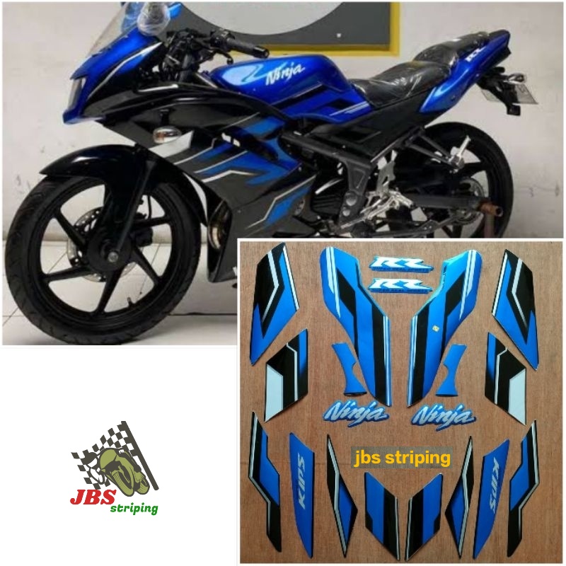 Jual Stiker ninja rr Striping Kawasaki Ninja RR SE biru tahun 2015 list ...