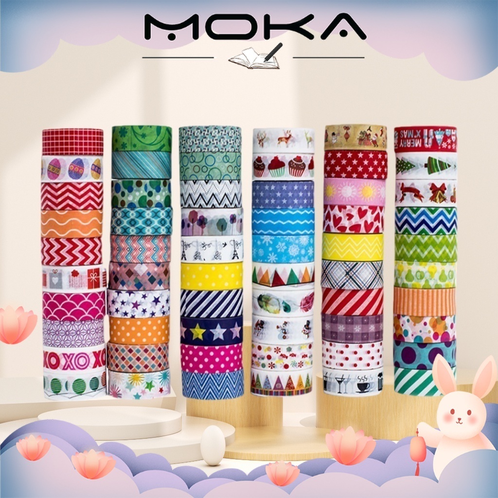 Jual MOKA SELOTIP MOTIF / WASHI TAPE DEKORASI / ISOLASI MOTIF LUCU IMUT ...