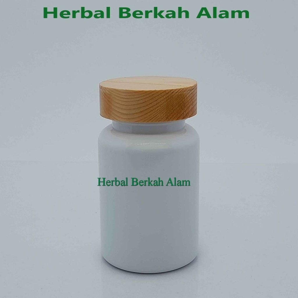 Jual Botol Obat 135 ml Putih Tutup Kayu Pinus / Botol Obat / Botol ...