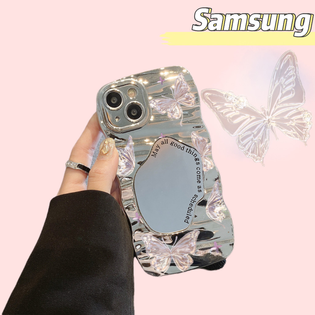 Jual Kaca Mirror Case Casing Kupu-kupu hp For Samsung A24 A25 A35 A14 A13 A12 A51 A52 A04 A03 ...