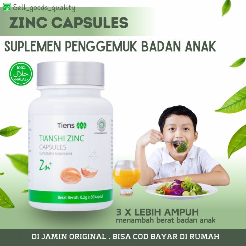 Jual Tianshi Zinc Original | Vitamin Penambah Nafsu Makan Anak dan ...