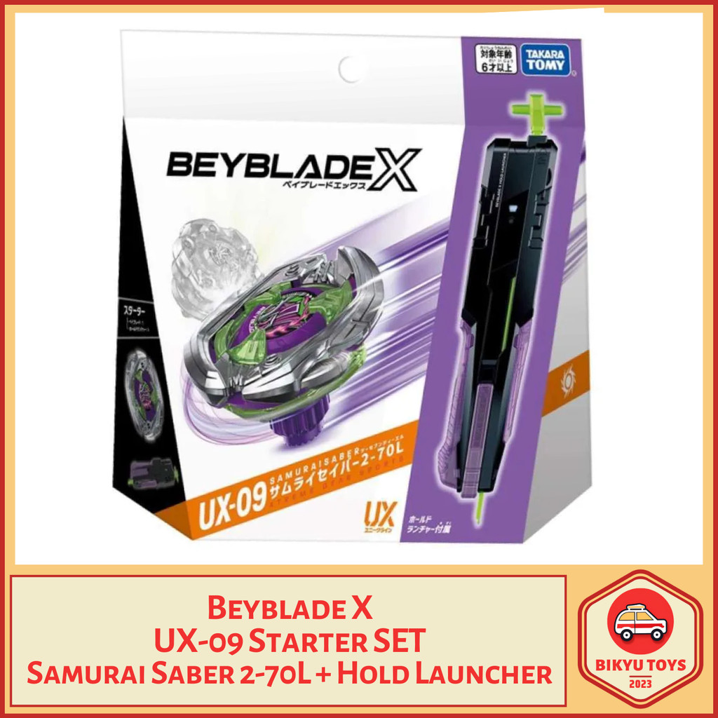 Jual Beyblade X UX-09 Samurai Saber Ratchet 2-70 Bit L Level Starter ...