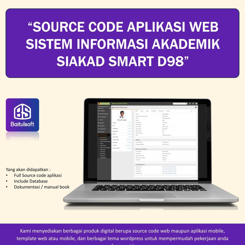 Jual SOURCE CODE APLIKASI WEB SISTEM INFORMASI AKADEMIK SIAKAD SMART D98 | Shopee Indonesia