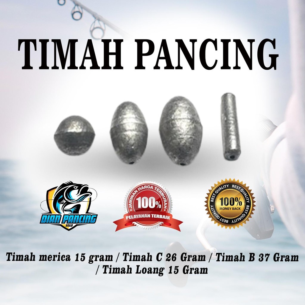 Jual Timah pancing ukuran medium harga satuan berbagai bentuk sebagai pemberat alat pancing ...