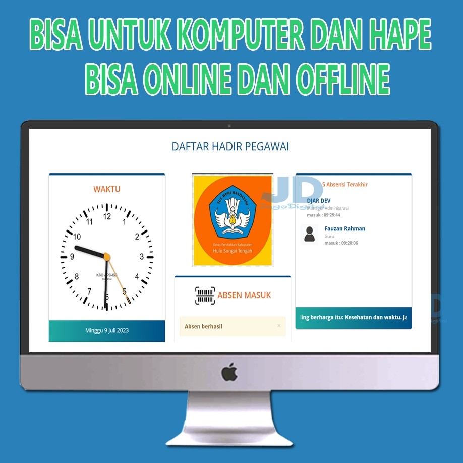 Jual Aplikasi Absensi Siswa dan guru dengan Barcode Berbasis Web bisa ...