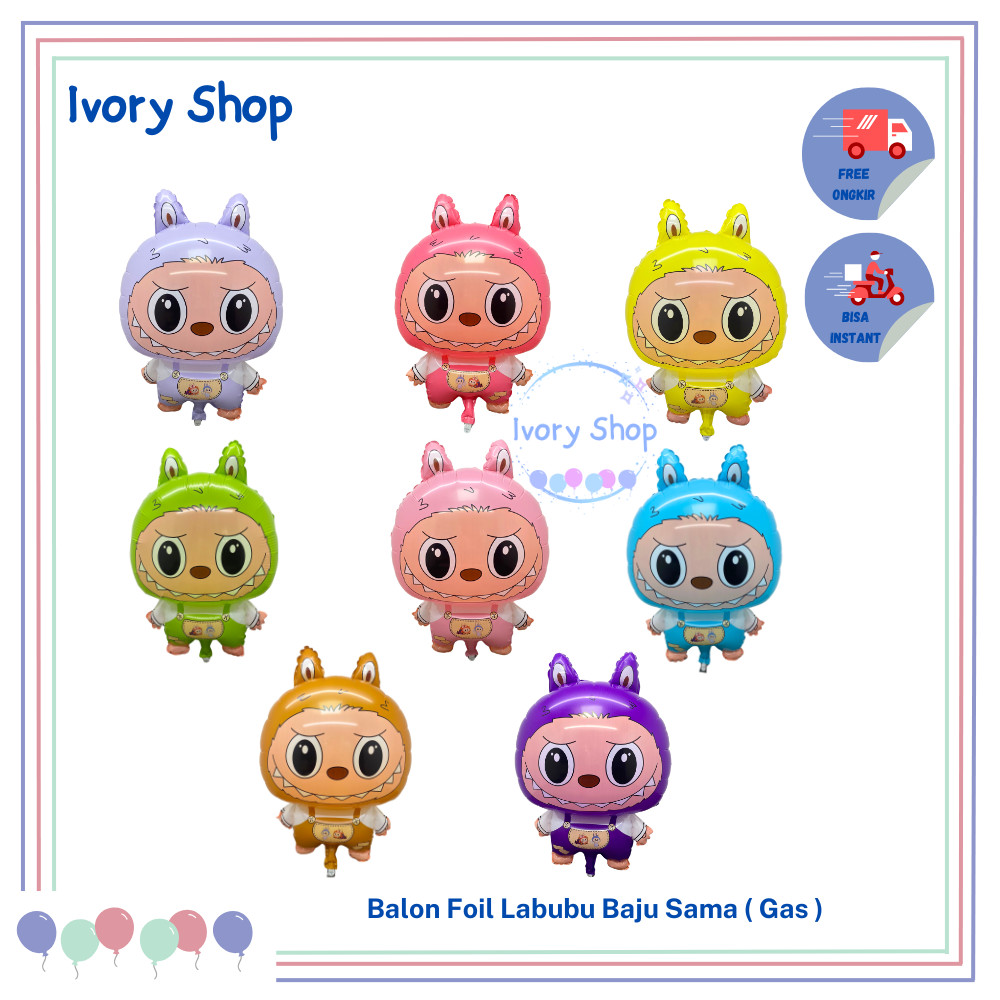 Jual Balon Foil Labubu Gas 69 x 45 cm bisa terbang jika di isi gas ...