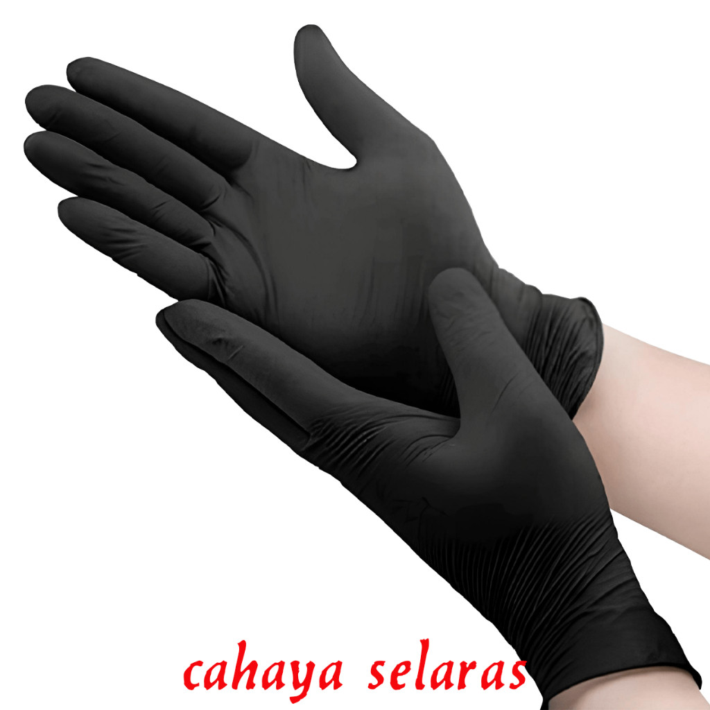 Jual SARUNG TANGAN KARET HITAM | SARUNG TANGAN LATEX COOL BLACK ...