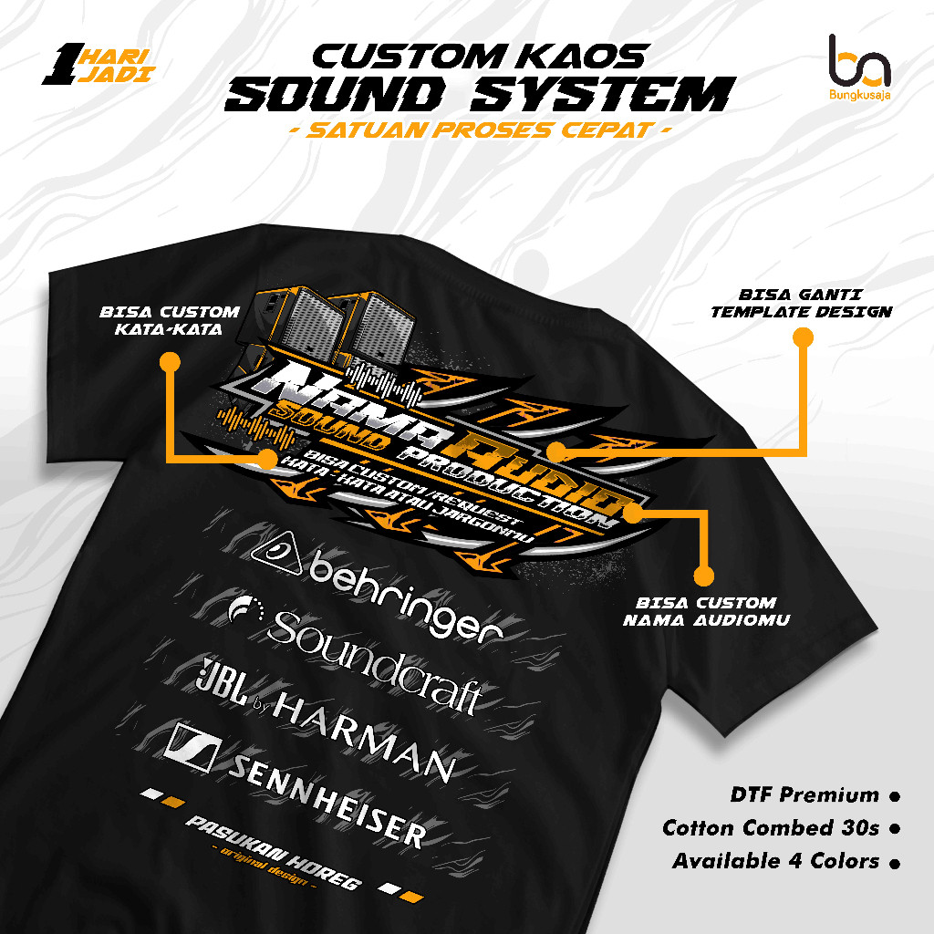 Jual KAOS CUSTOM SOUND SYSTEM TAMBAH NAMA AUDIO KAMU - Baju Distro ...