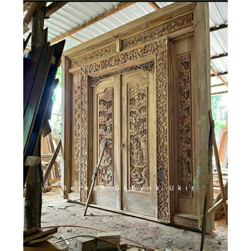 Jual Pintu Gebyok Minimalis/Pintu Minimalis Klasik Modern Ful Kayu Jati ...