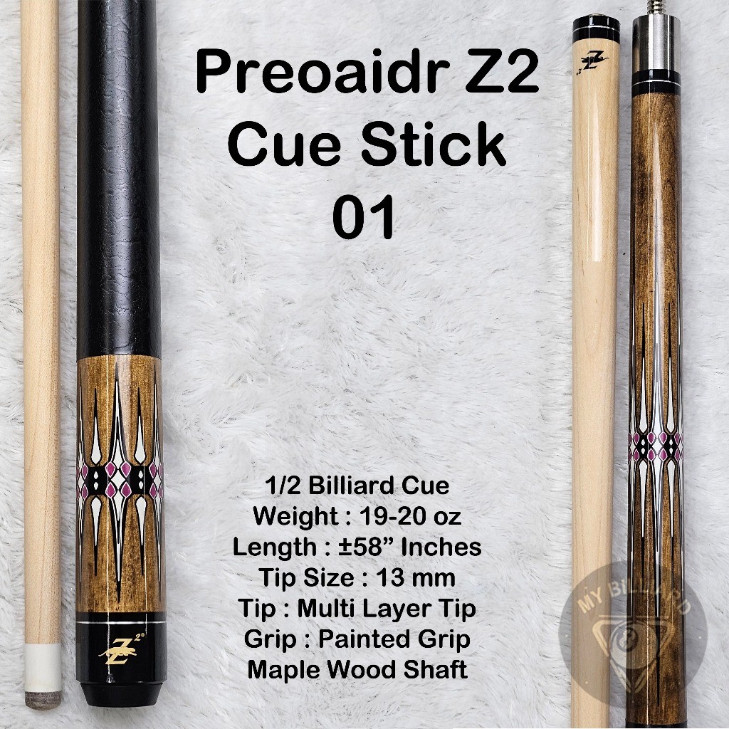 Jual Preoaidr Z2 01 Cue Stick Billiard 13 mm - Stik Billiar Maple Wood ...