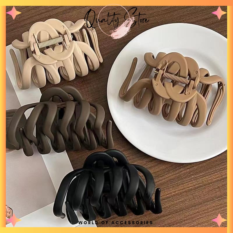 Jual QS - JEPITAN RAMBUT 9CM DOFF MODEL CAKAR JUMBO PREMIUM / AKSESORIS ...