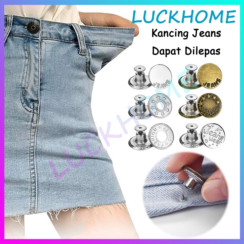 Jual 7PCS Kancing Jeans Dapat Dilepas Kancing Pengecil Jeans Unisex ...
