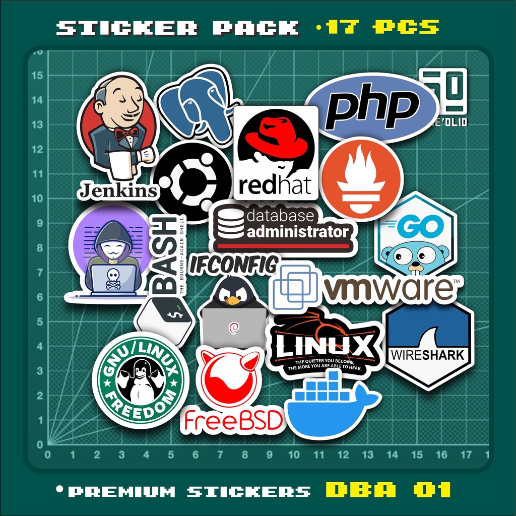 Jual STICKER DB ADMIN DATABASE ADMINISTRATOR SERVER LINUX ISI 17 PCS ...