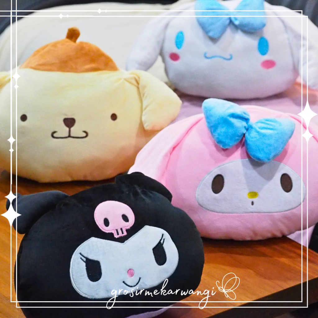 Jual Boneka Bantal Kepala Karakter Sanrio Pompurin Cinnamoroll Kuromi My Melody Bahan Lembut ...