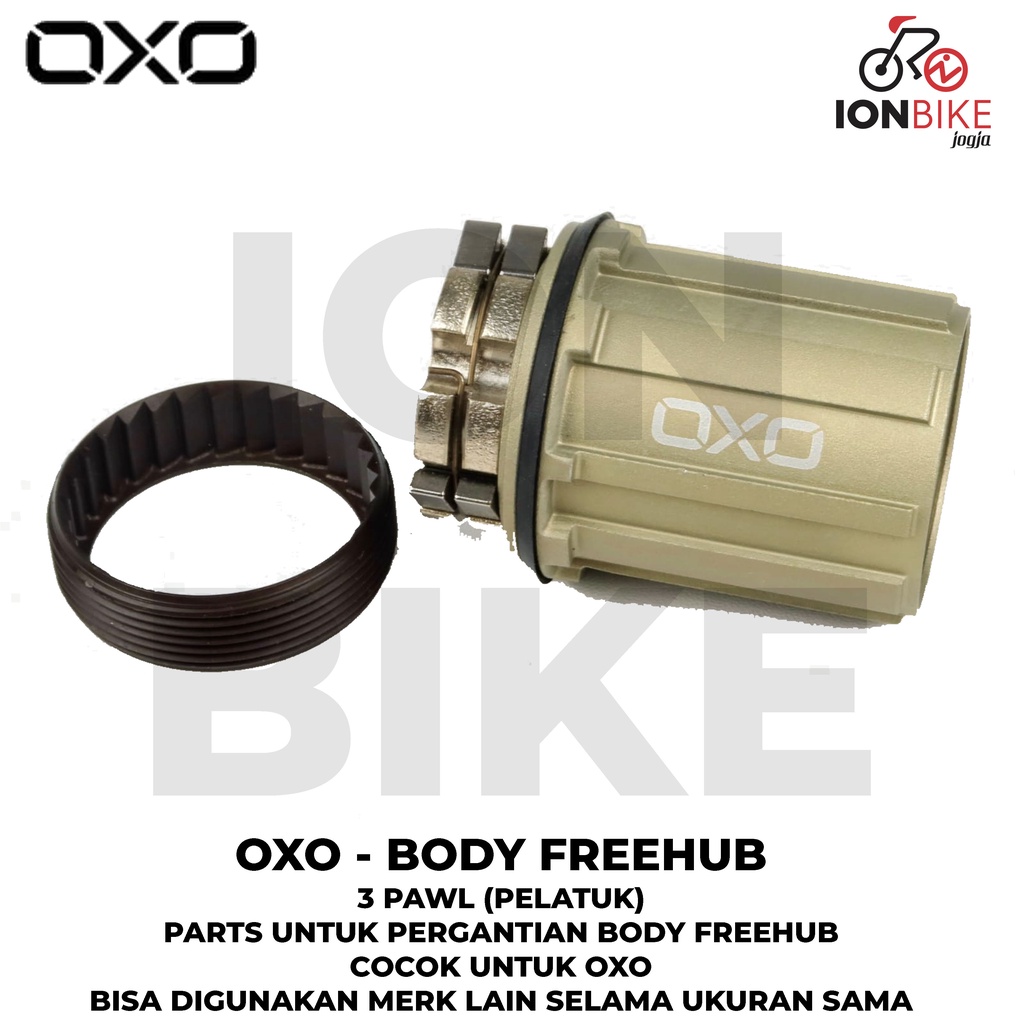 Jual Body Freehub OXO 3 Pawl Rumah Sprocket Cassette Free Hub Pawls ...