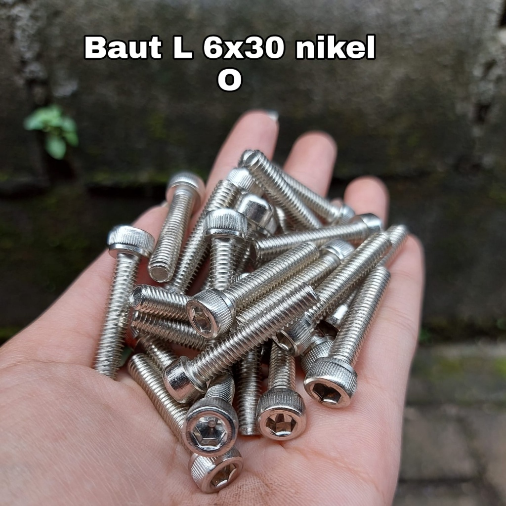 Jual BAUT L NIKEL NEKEL STAINLESS 6X 8X 10X HARGA PERBIJI | Shopee ...