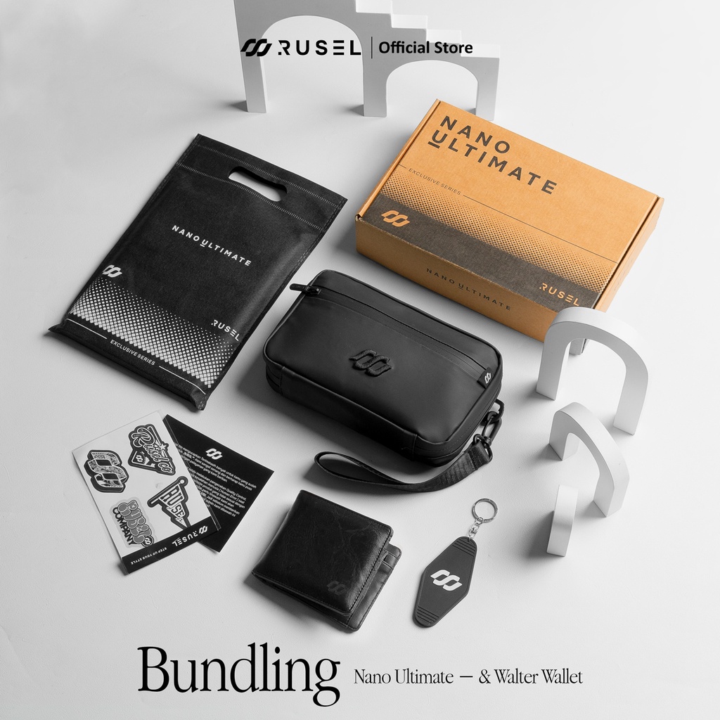 Jual RUSEL CO - Bundling Handbag Nano Ultimate dan Wallet Walter Tas ...