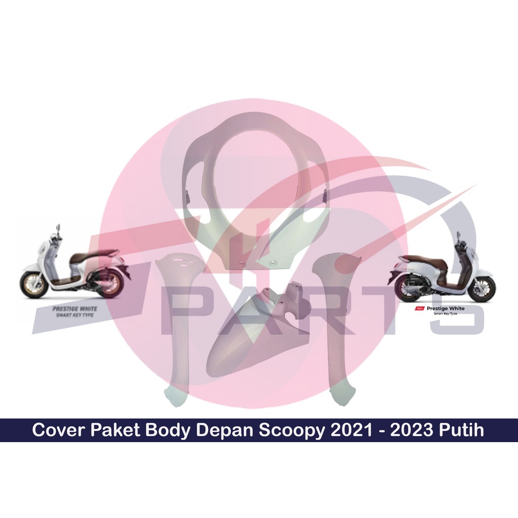 Jual Paket Body Depan Scoopy K2F Putih Doff Original | Shopee Indonesia