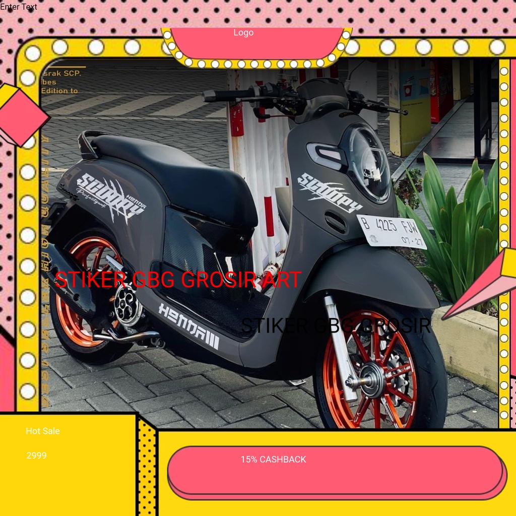 Jual Sticker SCPV2 CUTTING SCOOPY ABSRAK CAKAR STICKER CUTTING SCOOPY ...