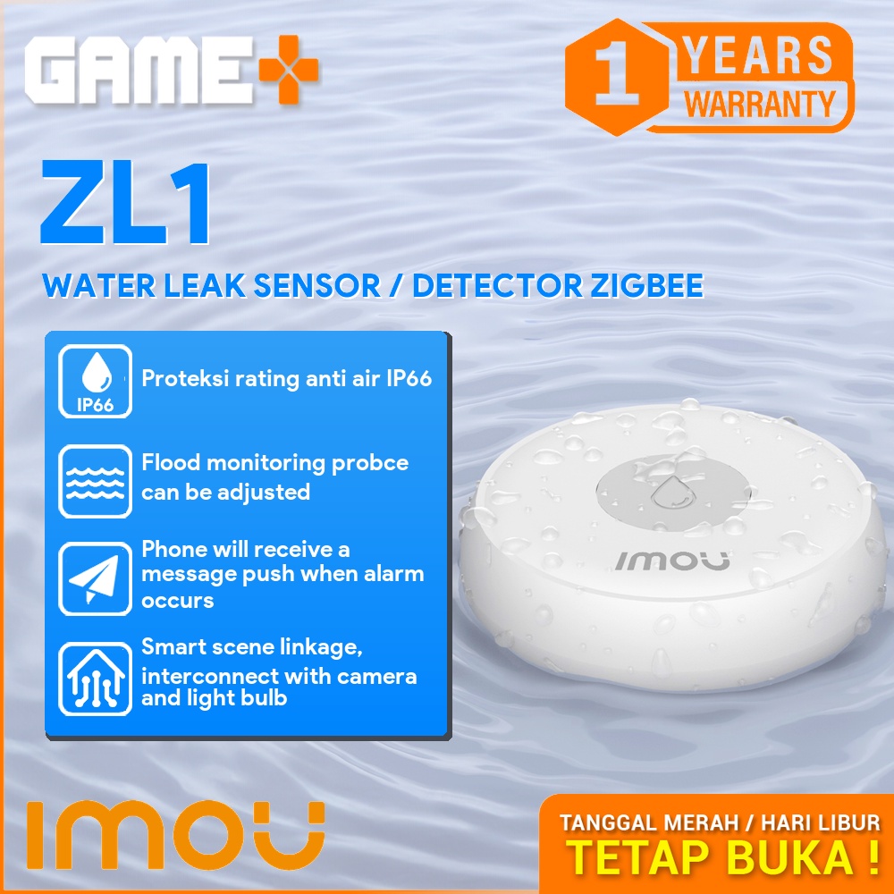 Jual IMOU ZL1 WATER LEAK SENSOR / DETECTOR ZIGBEE GARANSI RESMI 1 TAHUN ...